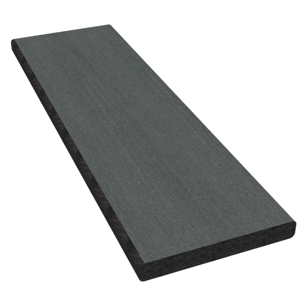 Dual Straight plint WPC 400x7,6x1 cm Graphite Black ~ | L’Ortye Tuin ...